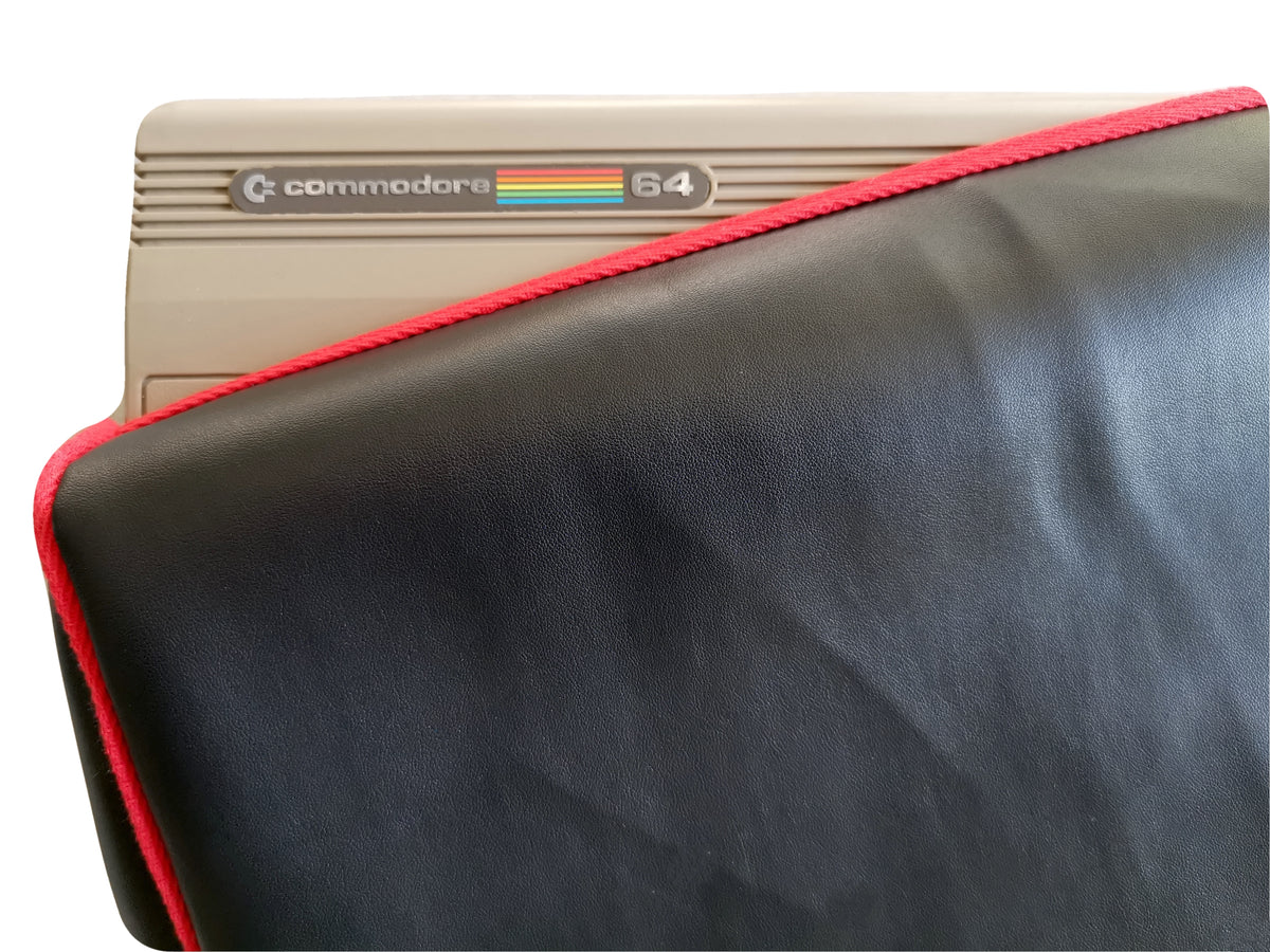 COMMODORE C64 BREADBIN - FAUX LEATHER BLACK DUST COVER - STYLISH ...
